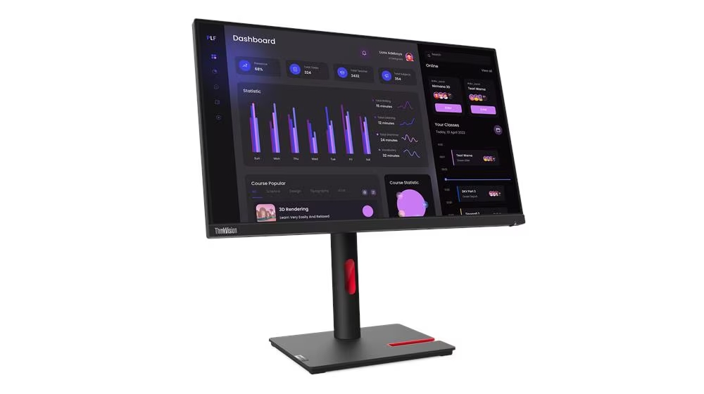 Lenovo ThinkVision T24I-30 4MS 60HZ HDMI+VGA+DP Pivot Monitor ...